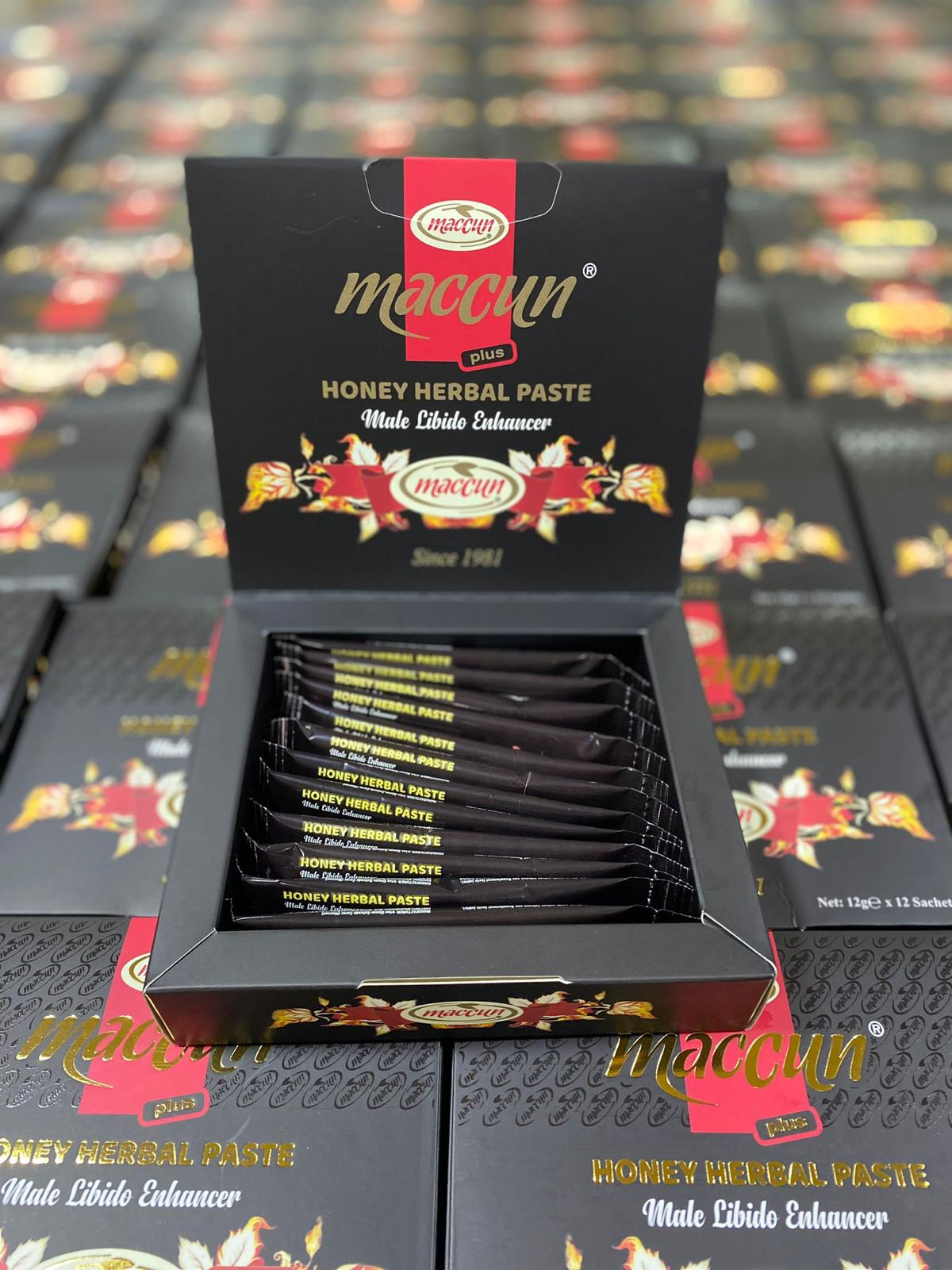 Maccun Plus Natural Aphrodisiac Sachet, 1 box (12 sachets)